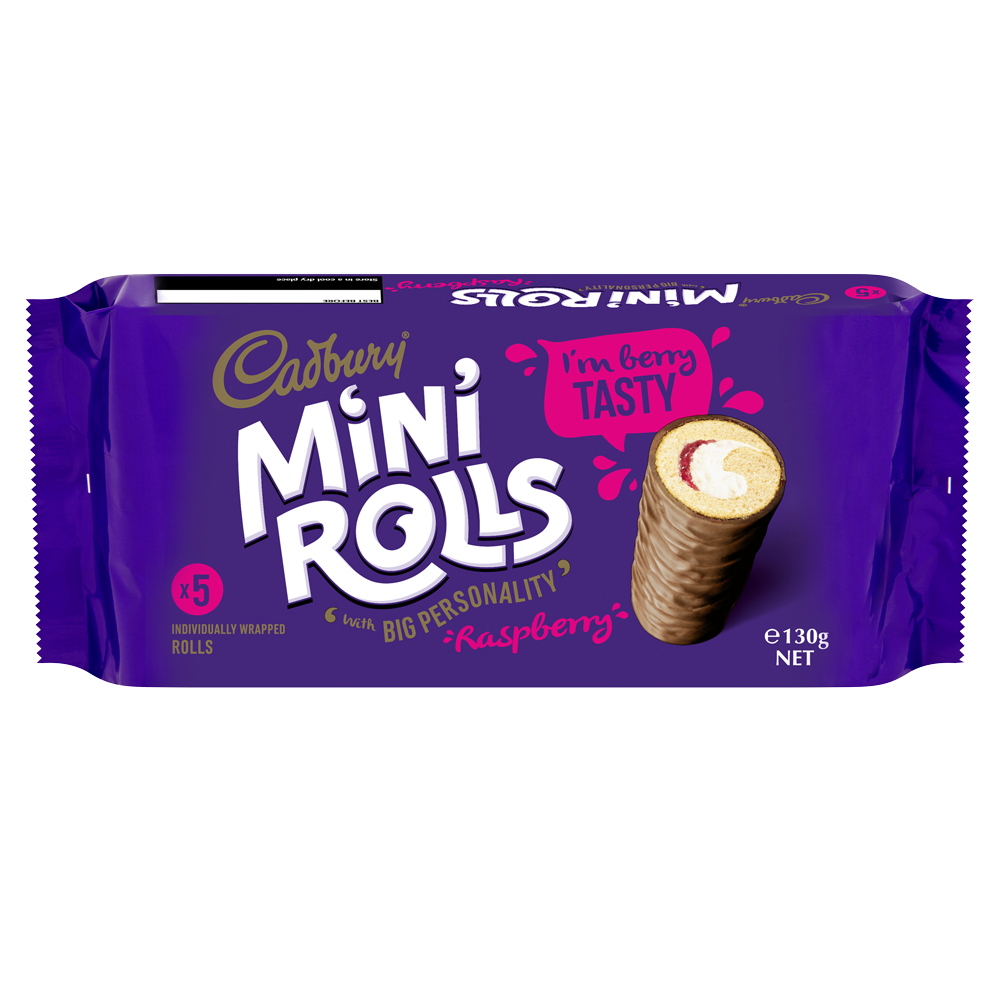 RASPBERRY MINI ROLL 5 PACK CADBURY UK - Mayers Fine Food - Mayers Fine Food