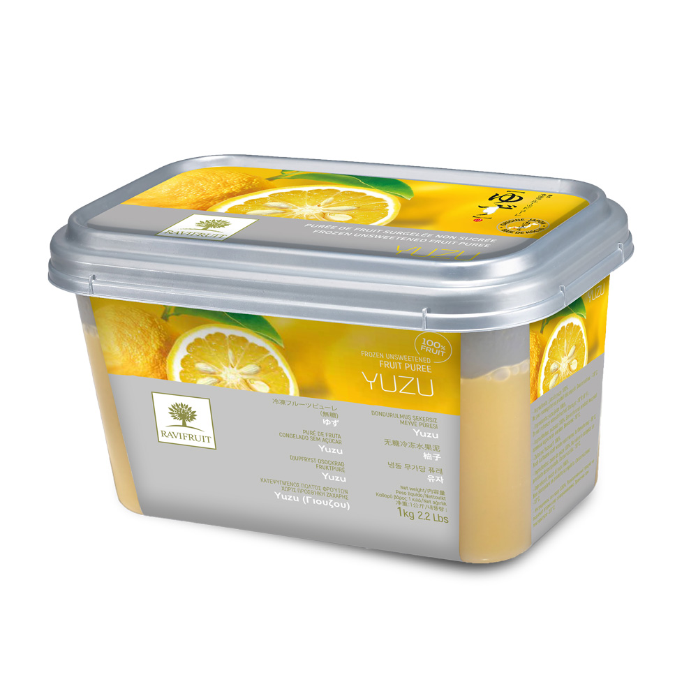 Ravifruit Frozen Fruit Puree Yuzu 5x1kg Tub - Mayers Fine Food