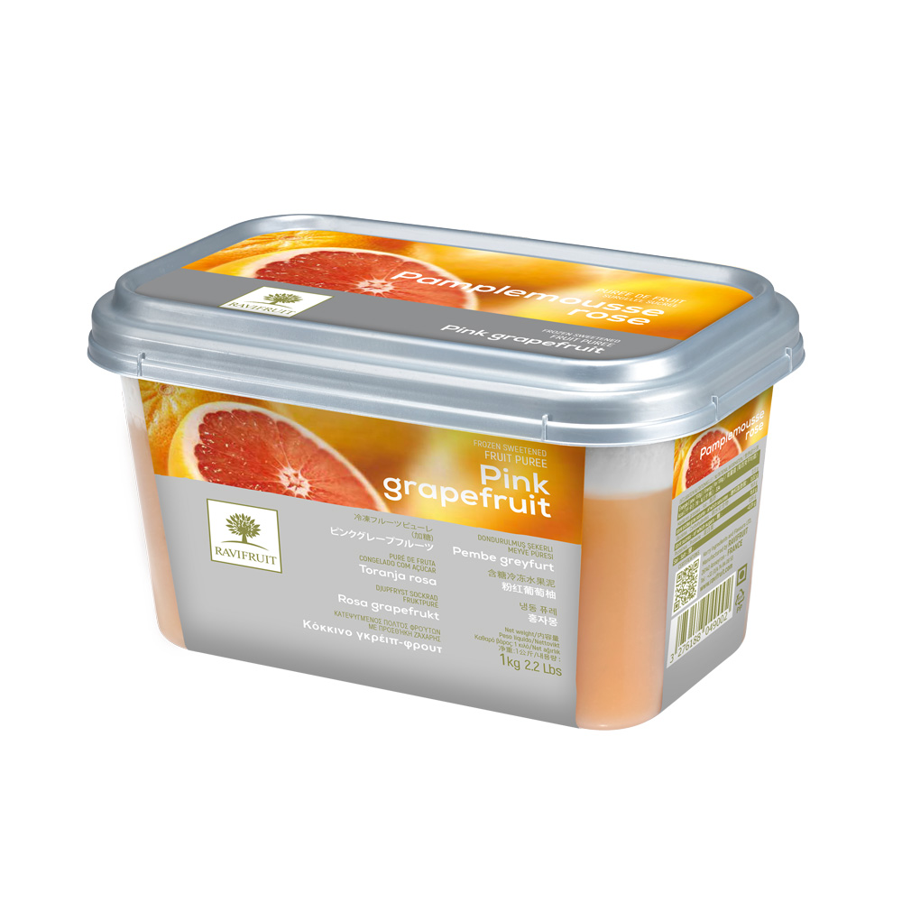 Ravifruit Frozen Fruit Puree Grapefruit 5x1kg Tub - Mayers Fine Food