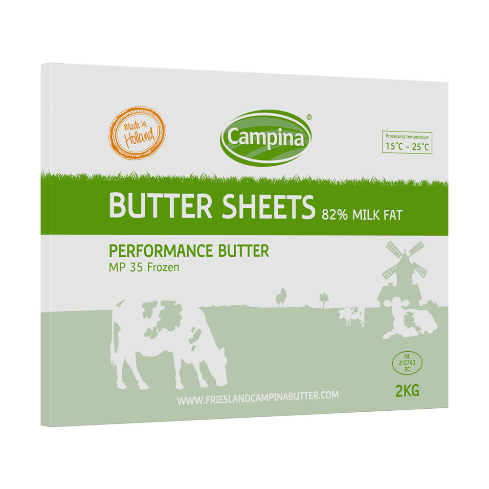 BUTTER SHEETS 5X2KG 82% CAMPINA NETHERLANDS - Mayers Fine Food - Mayers ...