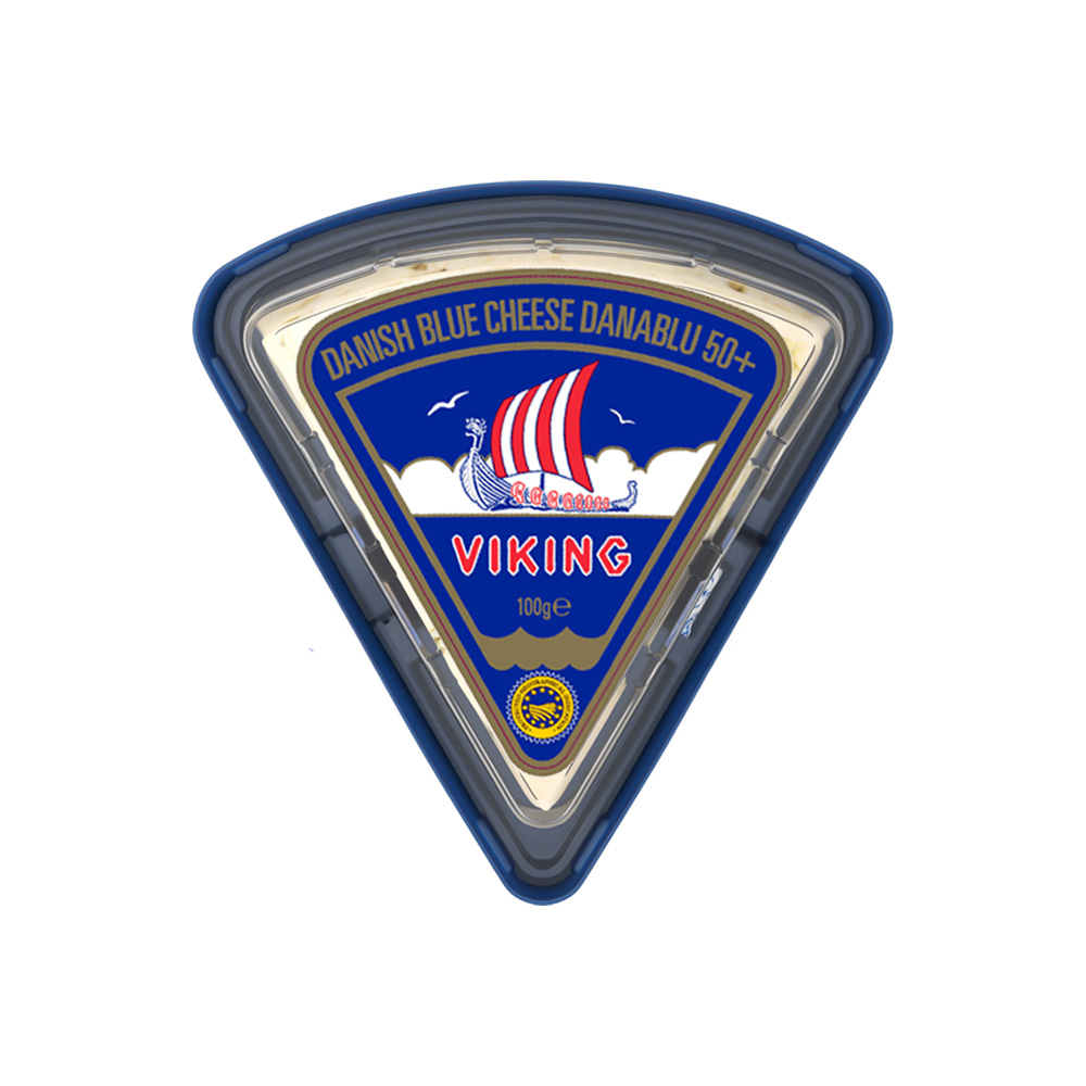 Viking Danish Blue Cheese Wedges 10x100g - Mayers Fine Food