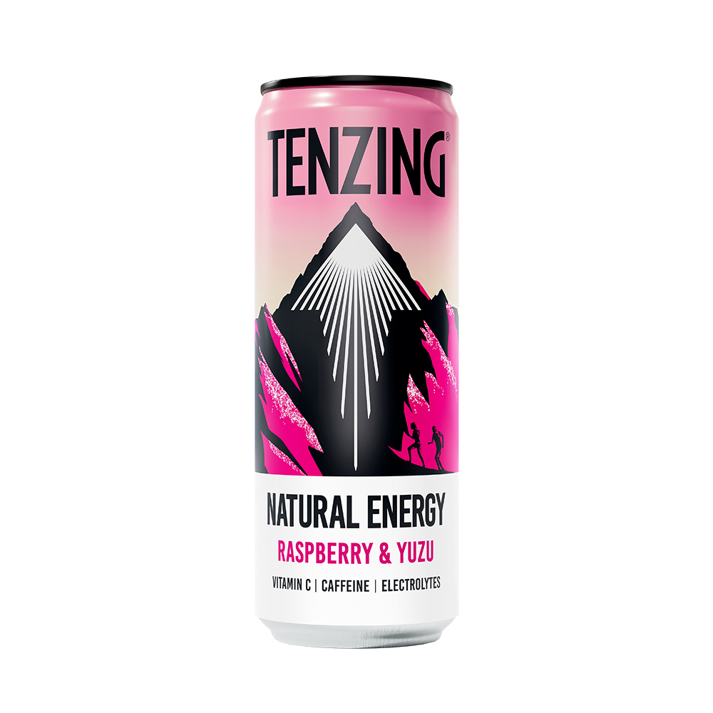 Tenzing Natural Energy Raspberry & Yuzu Cans 12x330ml - Mayers Fine Food