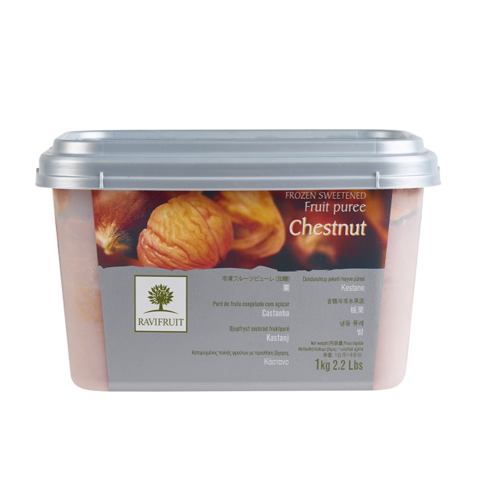 Ravifruit Frozen Fruit Puree Chestnut 5x1kg Tub - FMayer Imports Pty Ltd